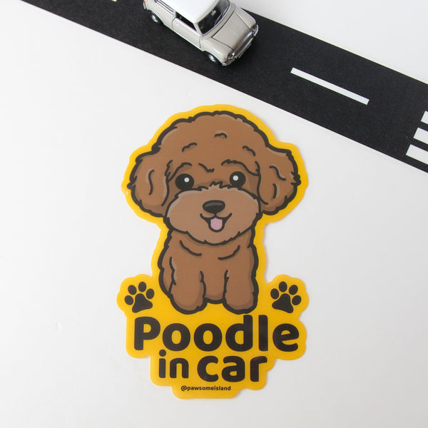 Poodle Car Sticker - A Must-Have for Dog Lovers! – Pawsome Island